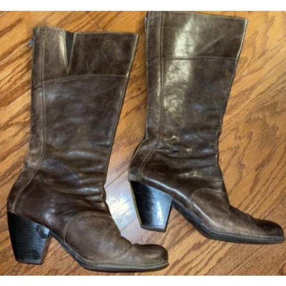 Born | Shoes | Boc Born Concepts Womens Brown Leather Tall High Boots ...